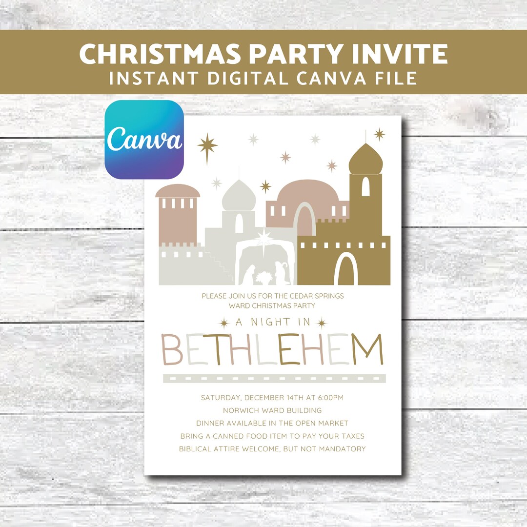 Return to Bethlehem || A Night in Bethlehem || Instant Digital Canva ...