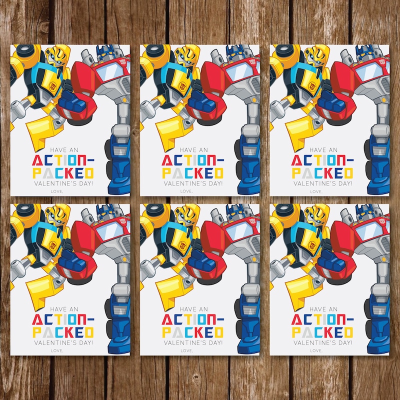 Transformers Valentine Cards - Etsy