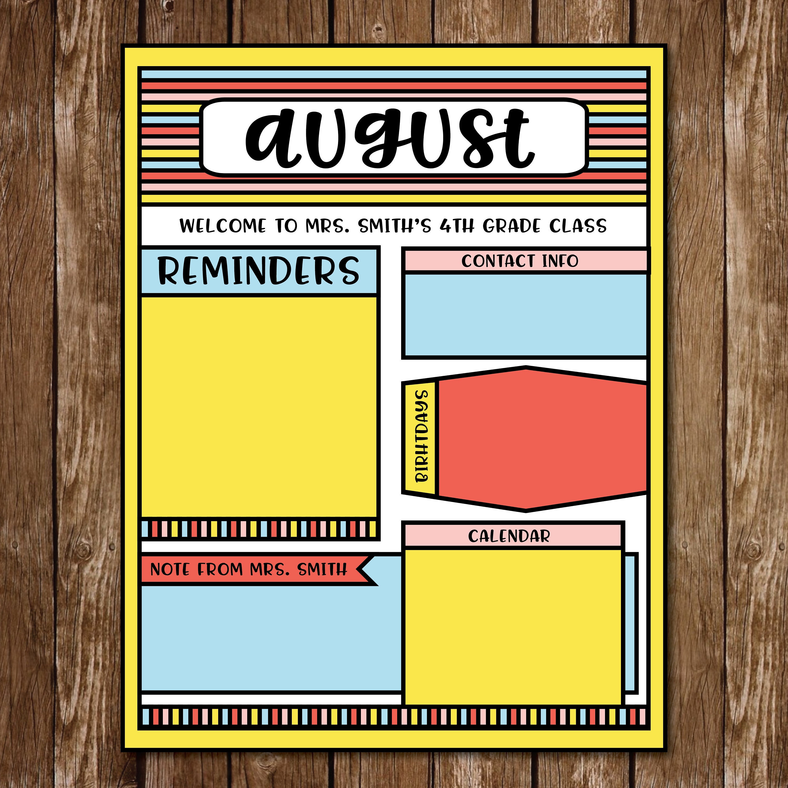 CLASSROOM NEWSLETTER || Teacher Newsletter || Back to School || School ...