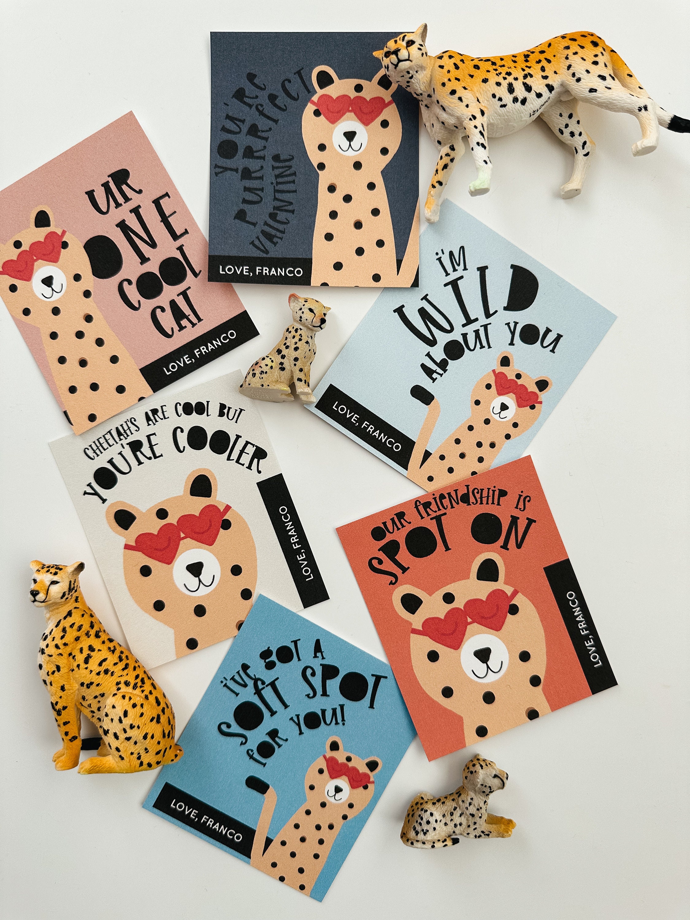 CHEETAH VALENTINE'S Day Cards || Valentine || Cheetah || Animal ...