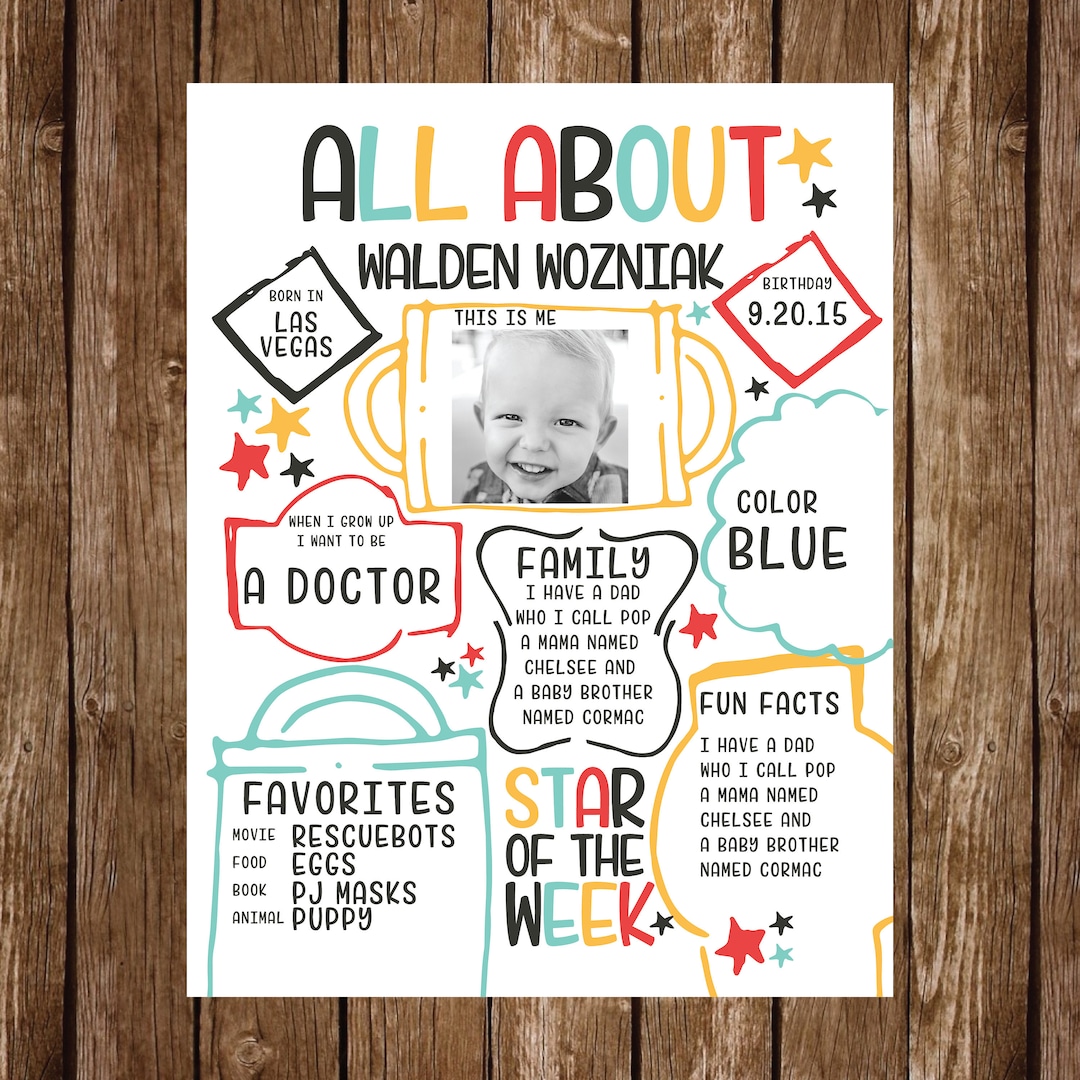 STAR STUDENT || Student of the Week || Star Student Sheet || Student ...