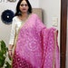 Onion Pink Organza Dupatta Embroidered Indian Bridal Wedding Lehenga ...