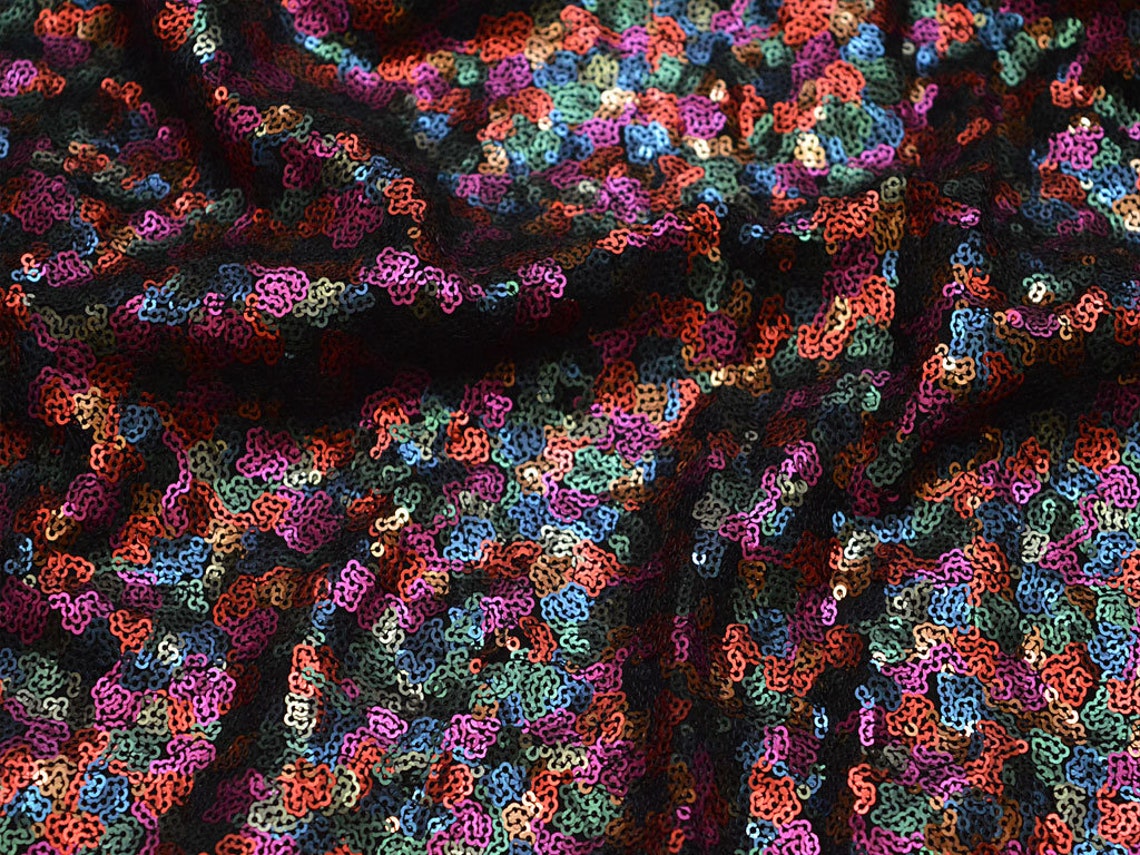 Multicolor Georgette Wedding Dress Embroidery Sequins | Etsy