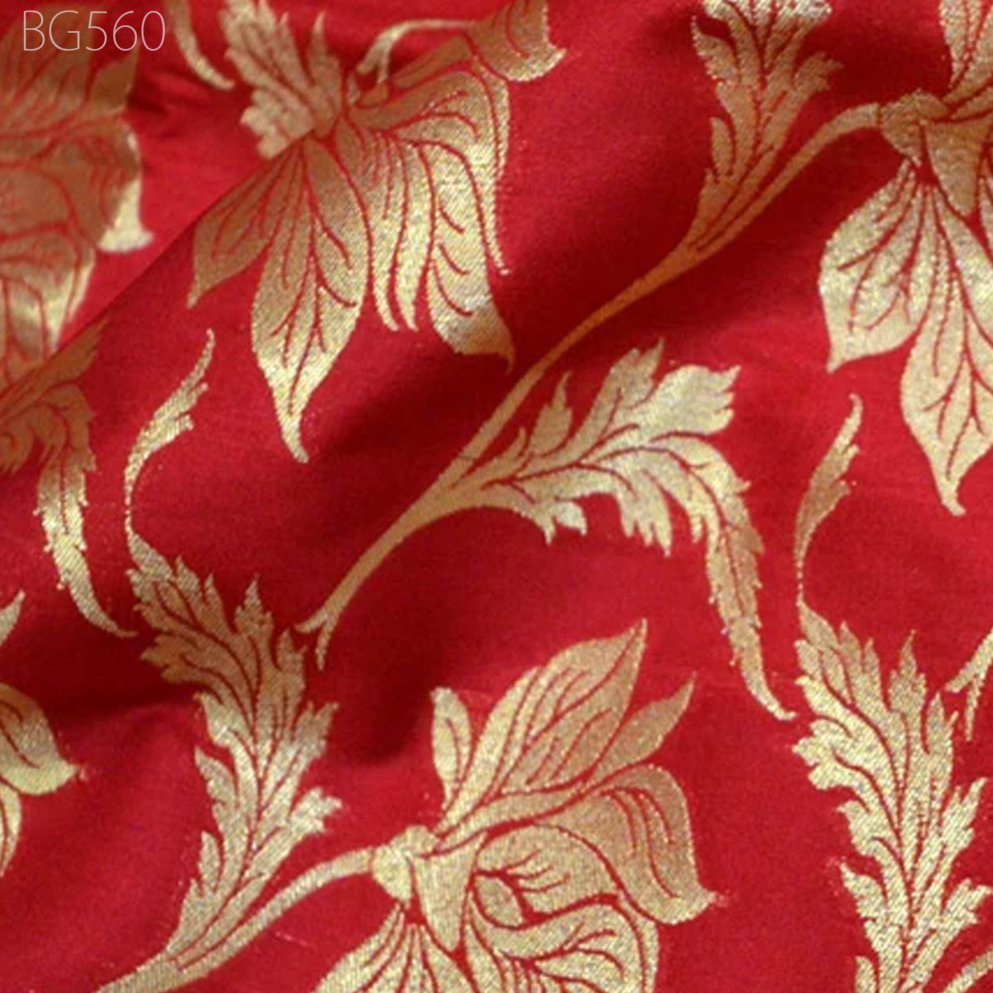Red Brocade by the Yard Fabric Home Furnishing Wedding Dress Gown ...
