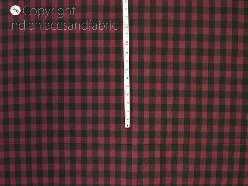 Indian Check Ikat Cotton Fabric by Yard Homespun Handwoven - Etsy