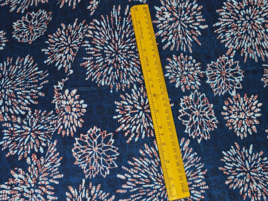 Indian Indigo Blue Summer Dress Quilting Cotton Fabric Sold by - Etsy