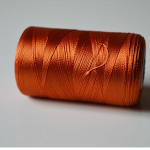 Dark Orange Silk Thread Spool Art Silk Thread Hand Machine - Etsy