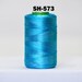 Turquoise Blue / White Silk Thread Spool, Art Silk Thread, Hand/machine ...