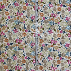 Indian Embroidered Fabric by the Yard Sewing DIY Crafting Embroidery ...