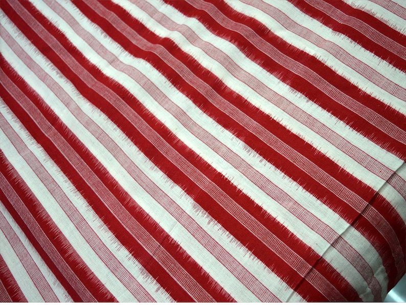 Indian Red Hand loom Cotton Fabric By The Yard Upholstery | Etsy