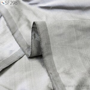 80 Gsm Indian Grey Soft Pure Plain Silk Fabric by the Yard Wedding ...
