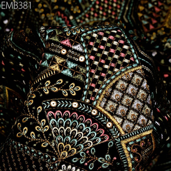 Beaded Velvet Fabric - Etsy