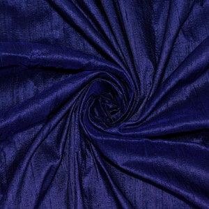 Navy Blue Indian Pure Dupioni Silk Raw Silk Fabric by the Yard - Etsy