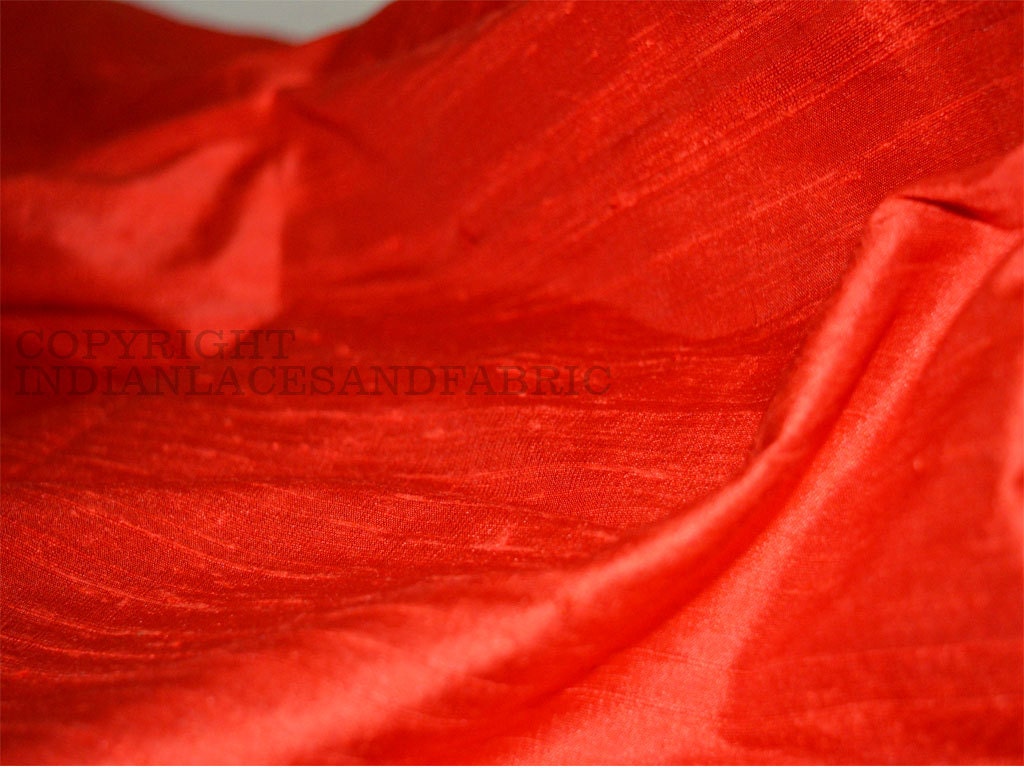 Pure Dupioni Silk Fabric by Yard Red Wedding Dress Bridesmaid | Etsy