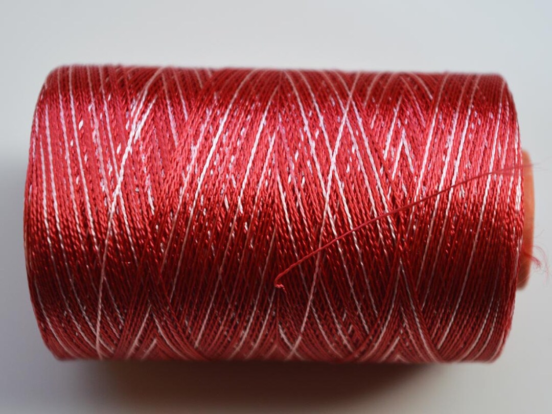 Red and White Thread Spool Art Silk Thread Hand and Machine - Etsy