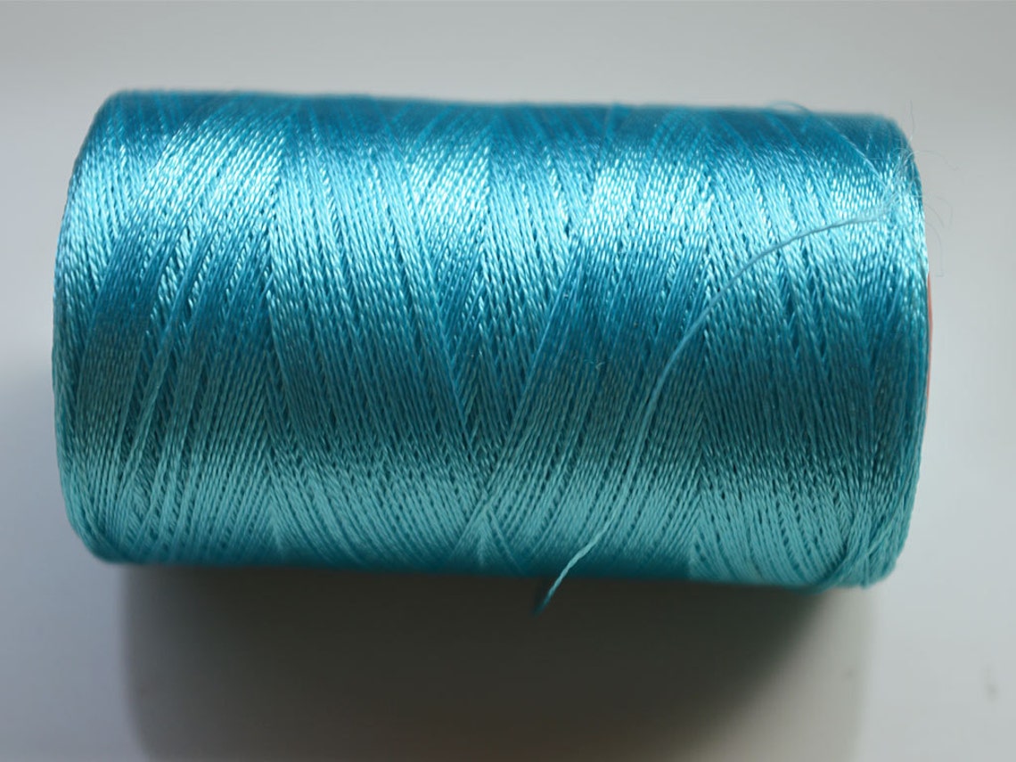 Sapphire Blue Silk Thread Spool Art Silk Thread Hand / - Etsy