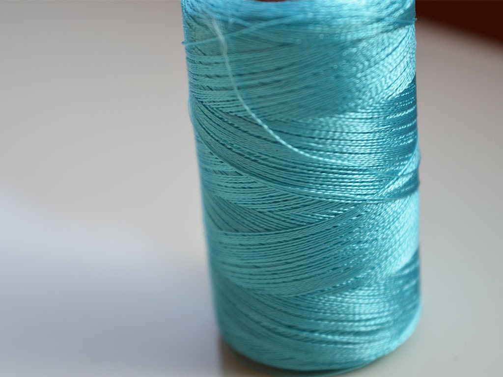 Sapphire Blue Silk Thread Spool Art Silk Thread Hand / - Etsy