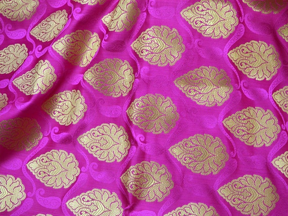 Magenta Brocade Costume Fabric Brocade by the Yard Indian - Etsy