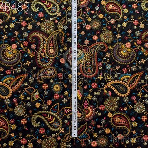 Multi Embroidered Fabric by the Yard Sewing DIY Crafting Indian ...