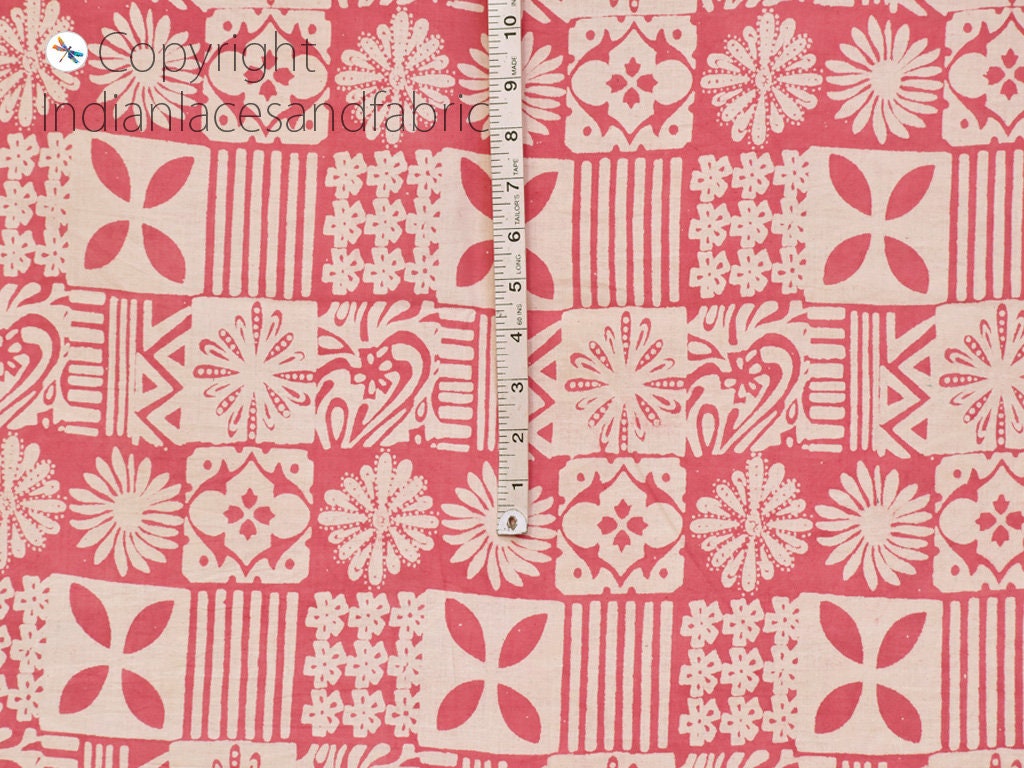 Indian Indigo Blue Block Printed Soft Cotton Fabric by the | Etsy