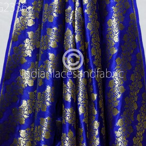 Royal Blue Brocade Fabric by the Yard Wedding Dress Jackets - Etsy
