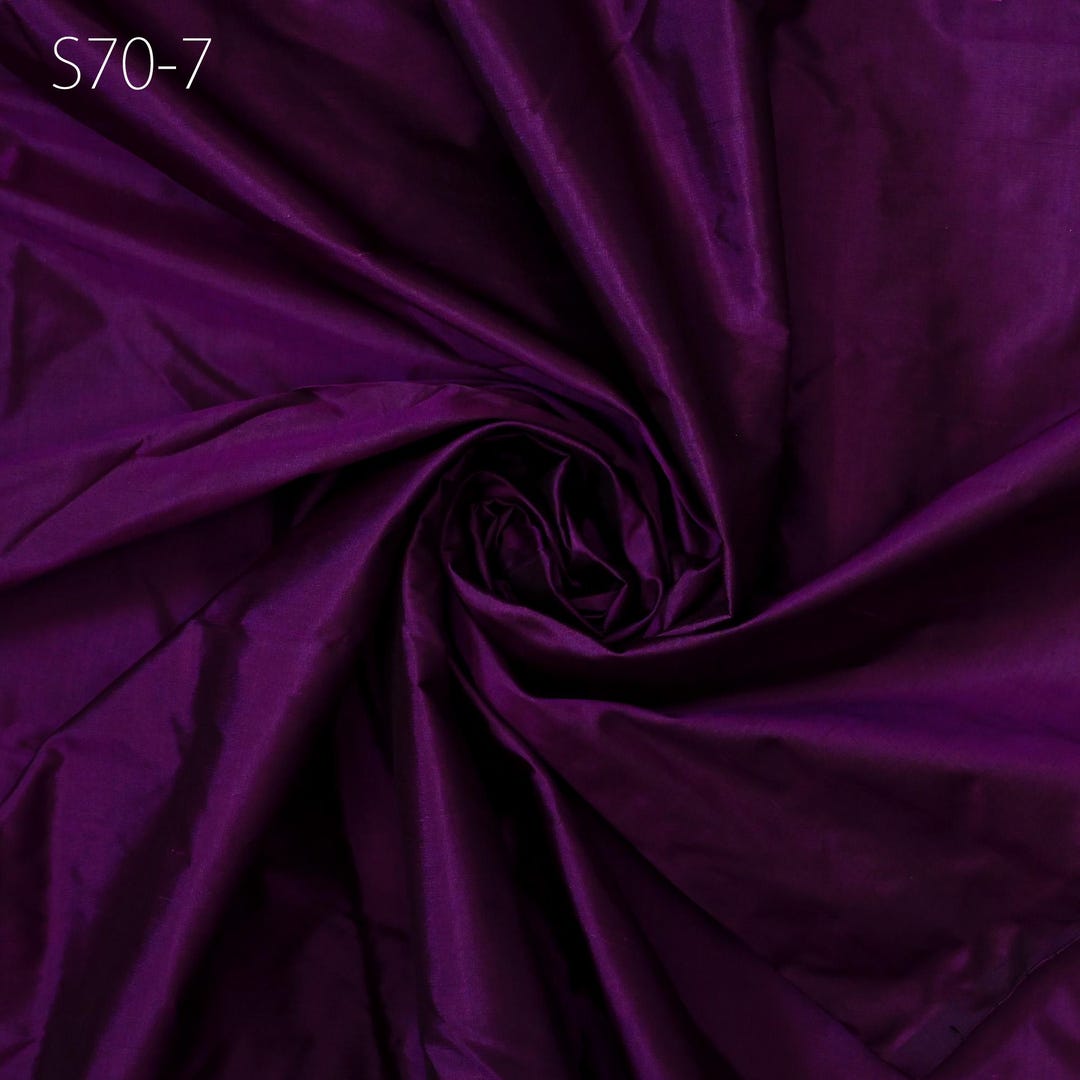 Buy 80gsm Iridescent Violet Black Indian Pure Silk Fabric by the Yard ...