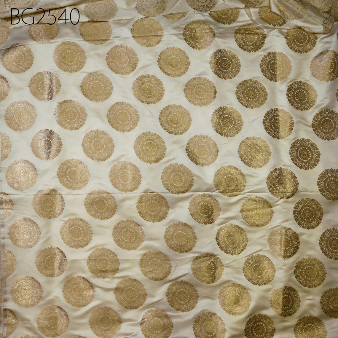 Ivory Brocade Fabric by the Yard Blended Indian Wedding Dresses ...