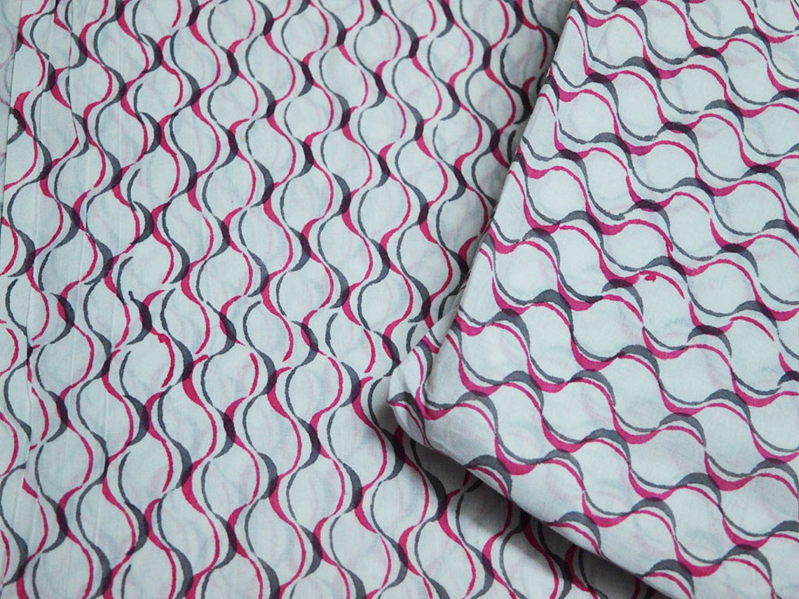 Block Print Cotton Hand Printed Fabric Soft Cotton by Yard - Etsy India