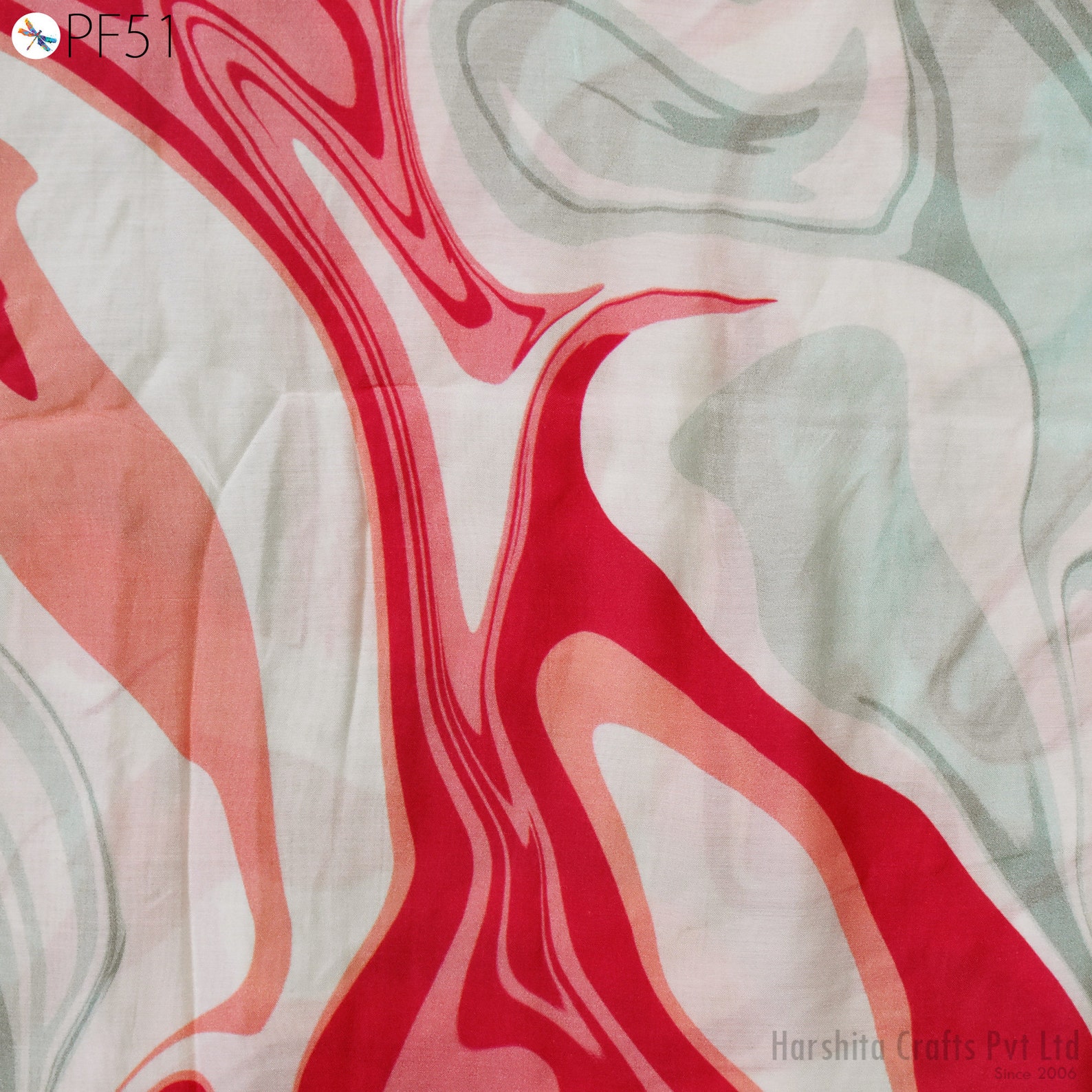 Indian Printed Fabric by the Yard Flowy Soft Modal Summer Dresses ...