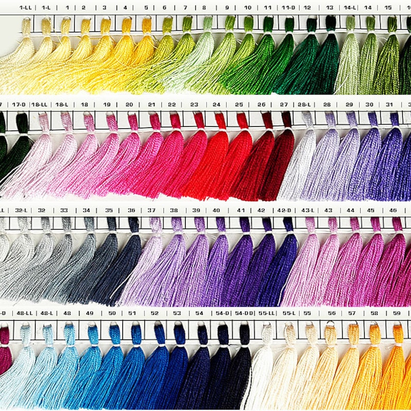 Neelam Thread Shade Card - Etsy