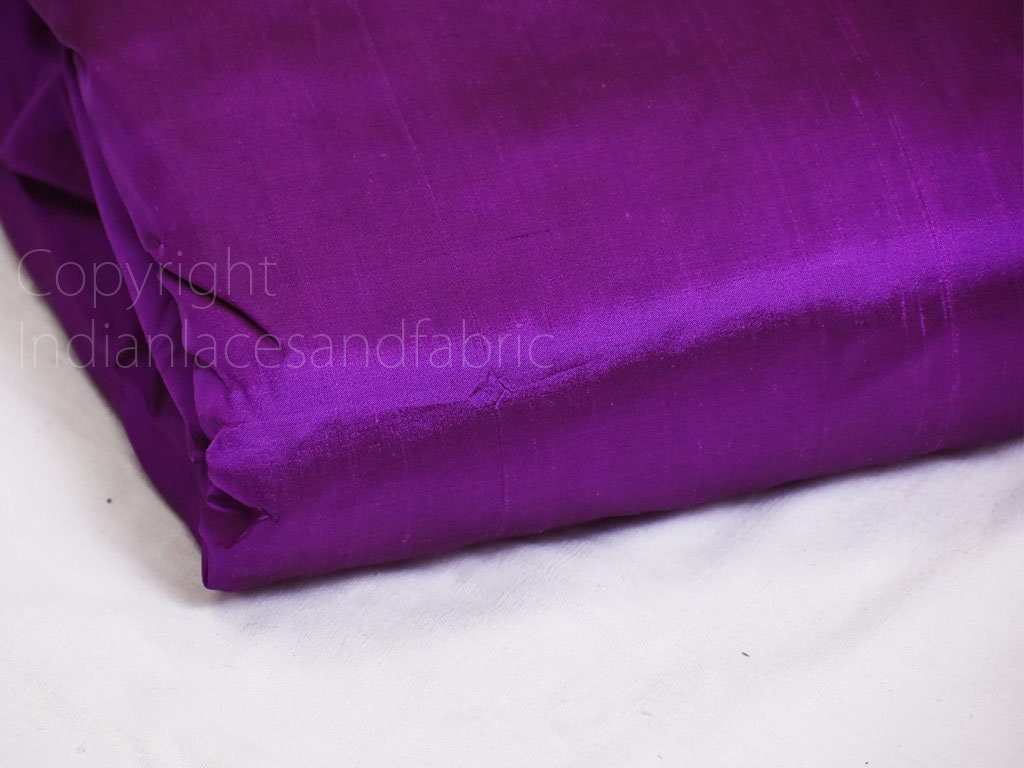 80 Gsm Iridescent Purple Black Indian Pure Silk Fabric by the - Etsy