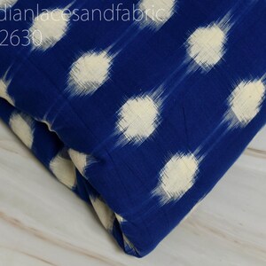 Blue Ikat Fabric Yardage Handloom Upholstery Fabric Cotton - Etsy