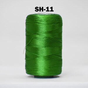 Parrot Green Thread Spool, Art Silk Thread, Hand and Machine Embroidery ...