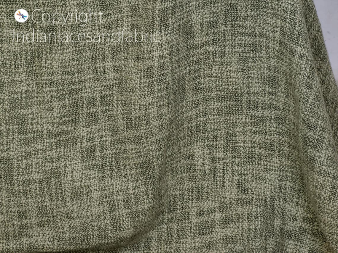 Indian Tweed Fabric Sold by the Yard Grey Woven Wool Blend Textile ...