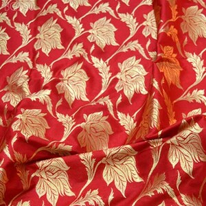 Red Brocade by the Yard Fabric Home Furnishing Wedding Dress Gown ...