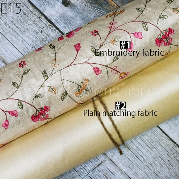 Embroidered Silk Fabric - Etsy