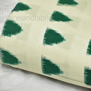 Green Ikat Fabric Yardage Handloom Upholstery Fabric Cotton - Etsy