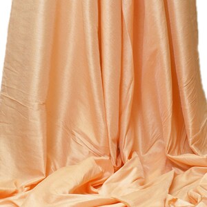 Peach Embroidered Fabric by the Yard Sewing DIY Crafting Indian ...