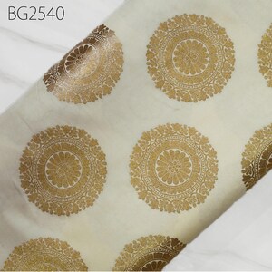 Ivory Brocade Fabric by the Yard Blended Indian Wedding Dresses ...