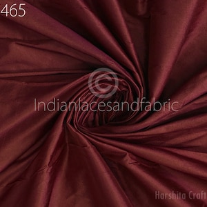 80gsm Maroon Indian Pure Silk Fabric by the Yard Mulberry Silk Home ...