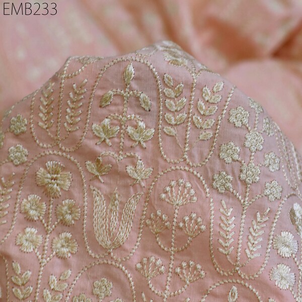 Embroidered Cotton Fabric - Etsy