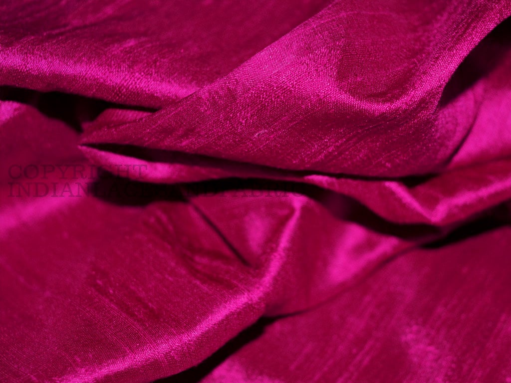 Bright Magenta Pink Pure Dupioni Plain Silk Fabric Indian Raw - Etsy