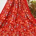 Red Embroidered Cotton Fabric by the Yard Indian Embroidery - Etsy