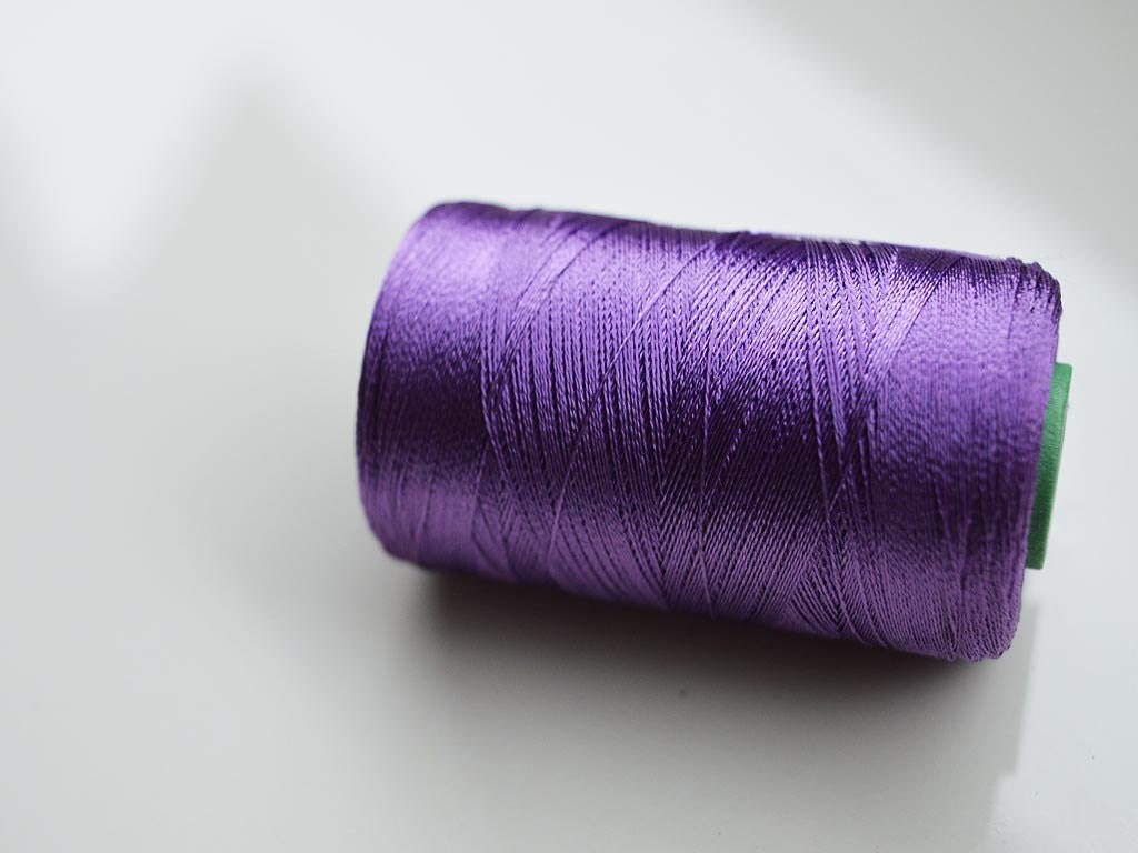 Dark Lavender Silk Thread Spool Art Silk Thread Hand and | Etsy