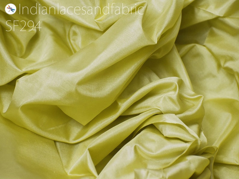 60 Gsm Plain Silk Fabric by the Yard Indian Lime Soft Pure - Etsy