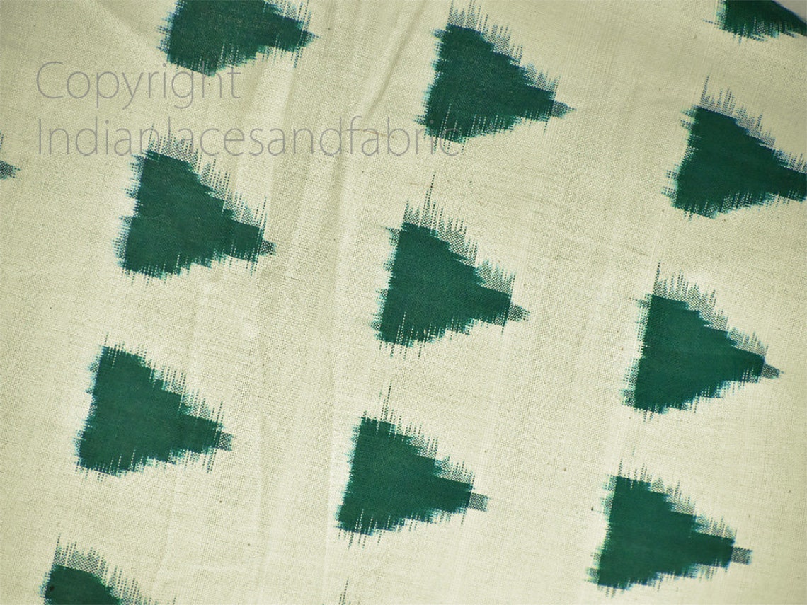 Green Ikat Fabric Yardage Handloom Upholstery Fabric Cotton | Etsy