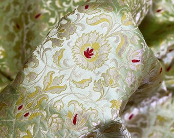 Indian Red Banaras Floral Brocade by the Yard Benarse Wedding Dress ...