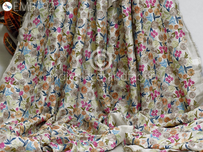 Indian Embroidered Fabric by the Yard Sewing DIY Crafting - Etsy