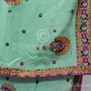 Embroidered Dupatta Chinon Chiffon 2.5 Meter Dupatta Chuni Bridal Veil ...