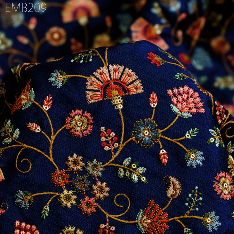 Embroidered Fabric - Etsy